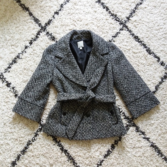 Halogen | Jackets & Coats | Halogen Belted Tweet Jacket | Poshmark